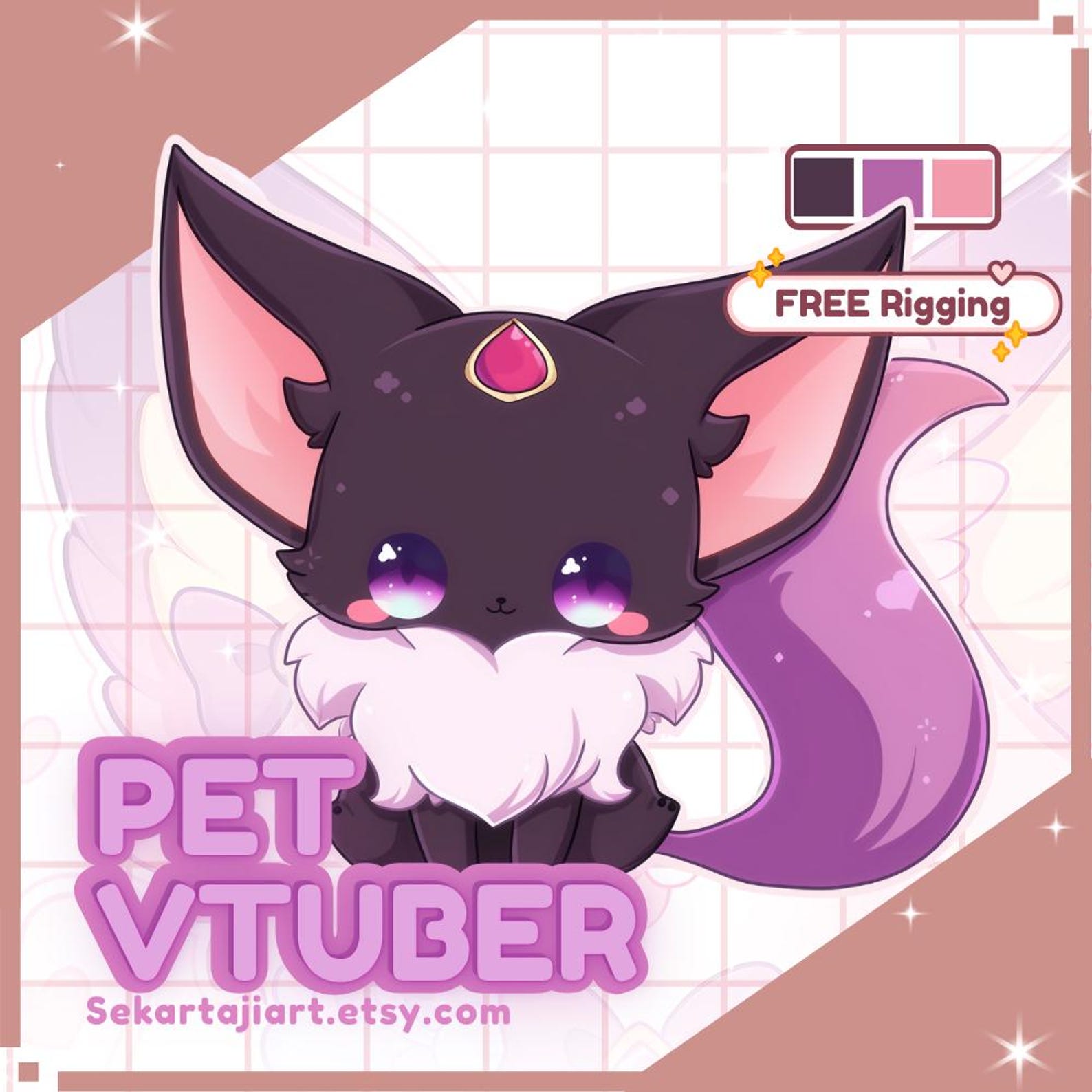 Custom Vtuber Pet Model – Live2d Animal Mascot, Pngtuber Reactive ...