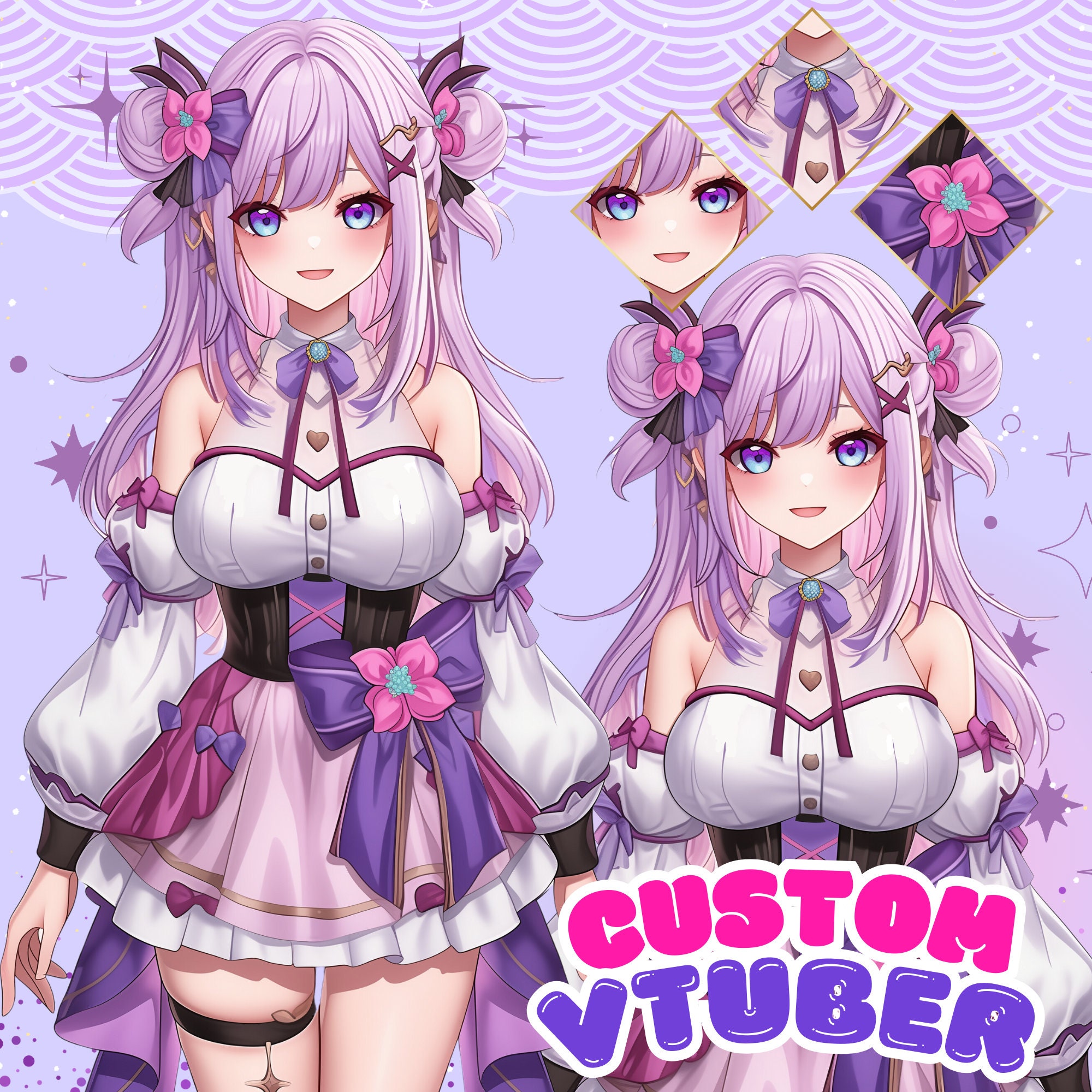 Custom Live2d Vtuber Model, Vtuber Design, Vtuber Model, Vtuber Asset, Vtuber Commission, Custom ...