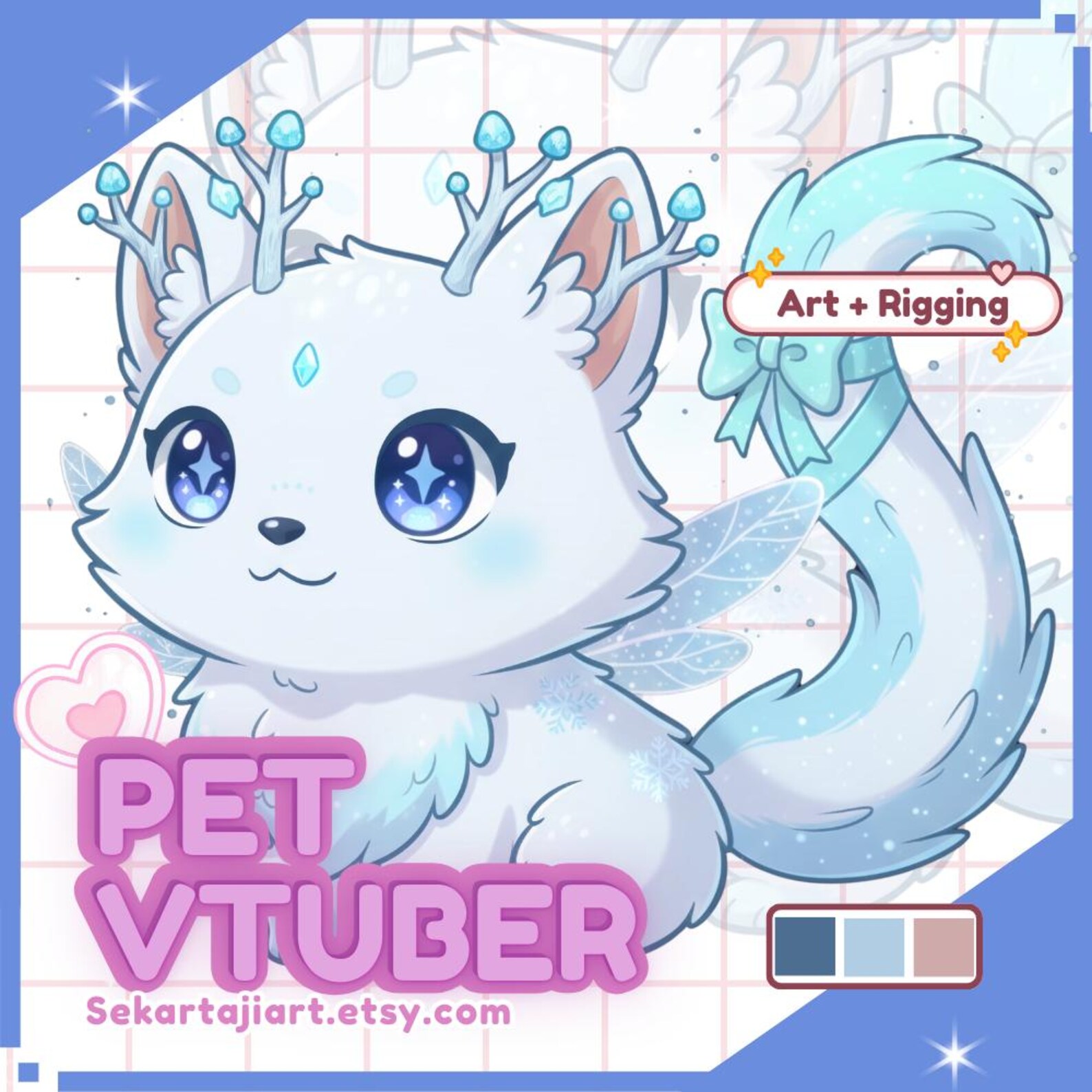 Custom Vtuber Pet Model – Live2d Animal Mascot, Pngtuber Reactive ...