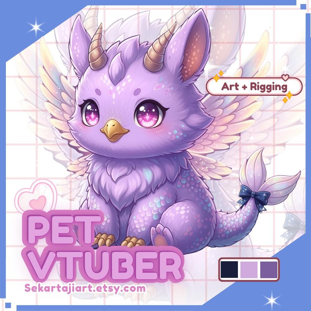 Custom Vtuber Pet Model – Live2d Animal Mascot, Pngtuber Reactive ...