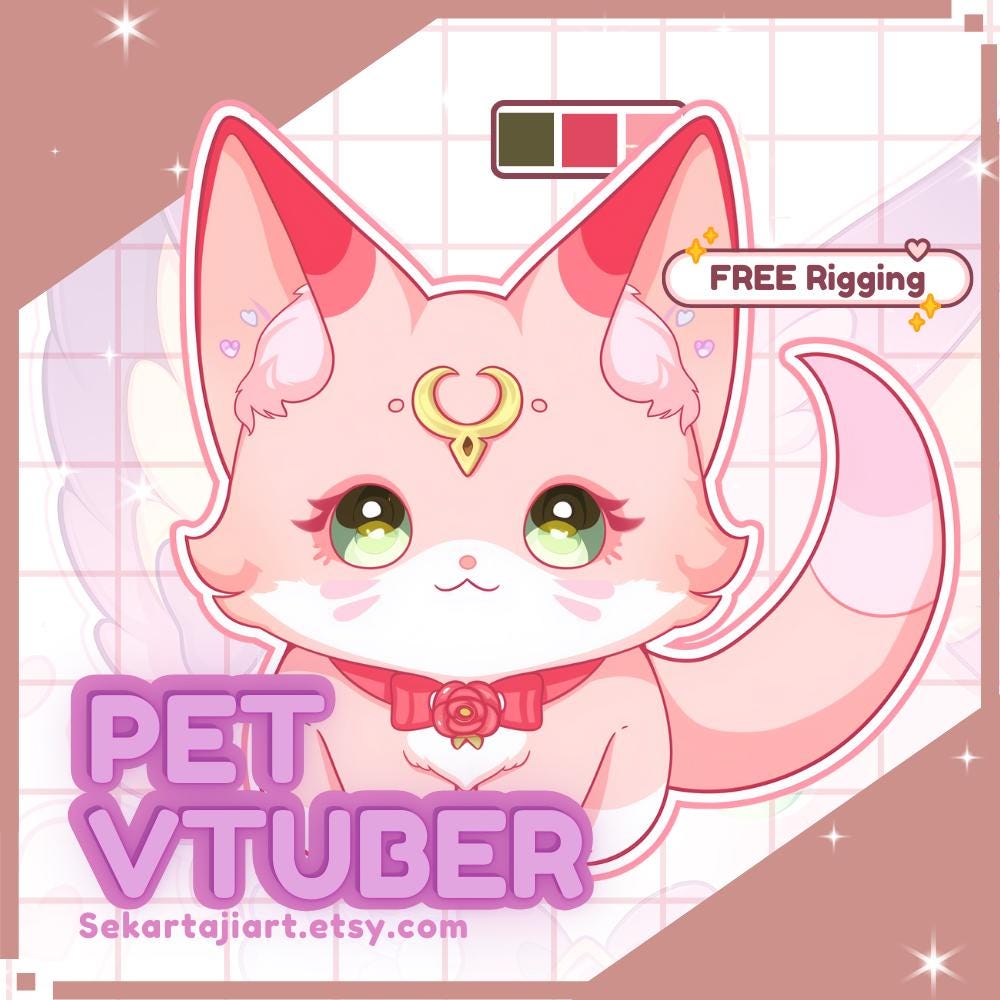 Custom Vtuber Pet Model – Live2d Animal Mascot, Pngtuber Reactive ...