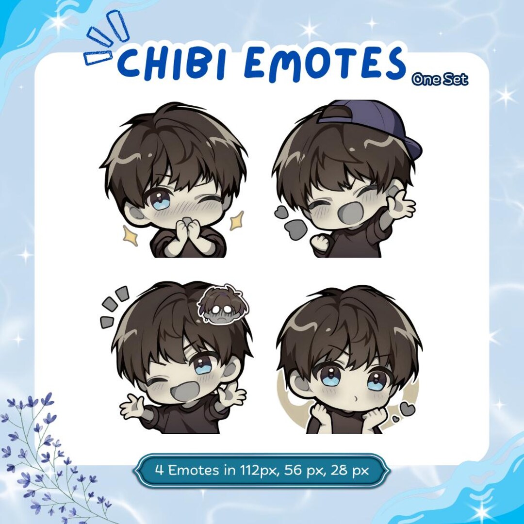 Chibi Cute Baseball Twitch Emote Pack, Twitch Emotes, Emoji Emote Pack ...