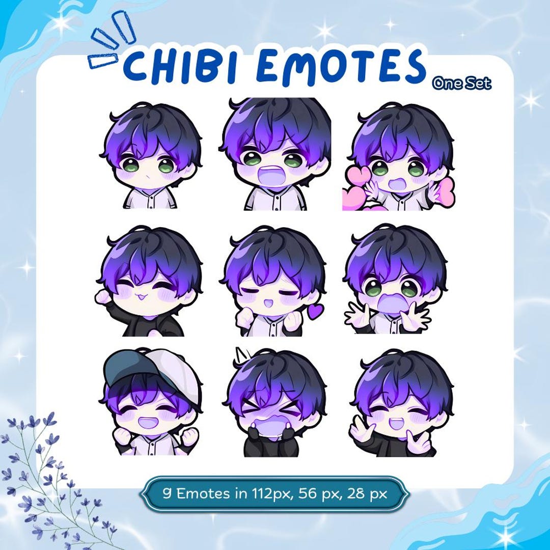 Chibi Cute Baseball Twitch Emote Pack, Twitch Emotes, Emoji Emote Pack ...