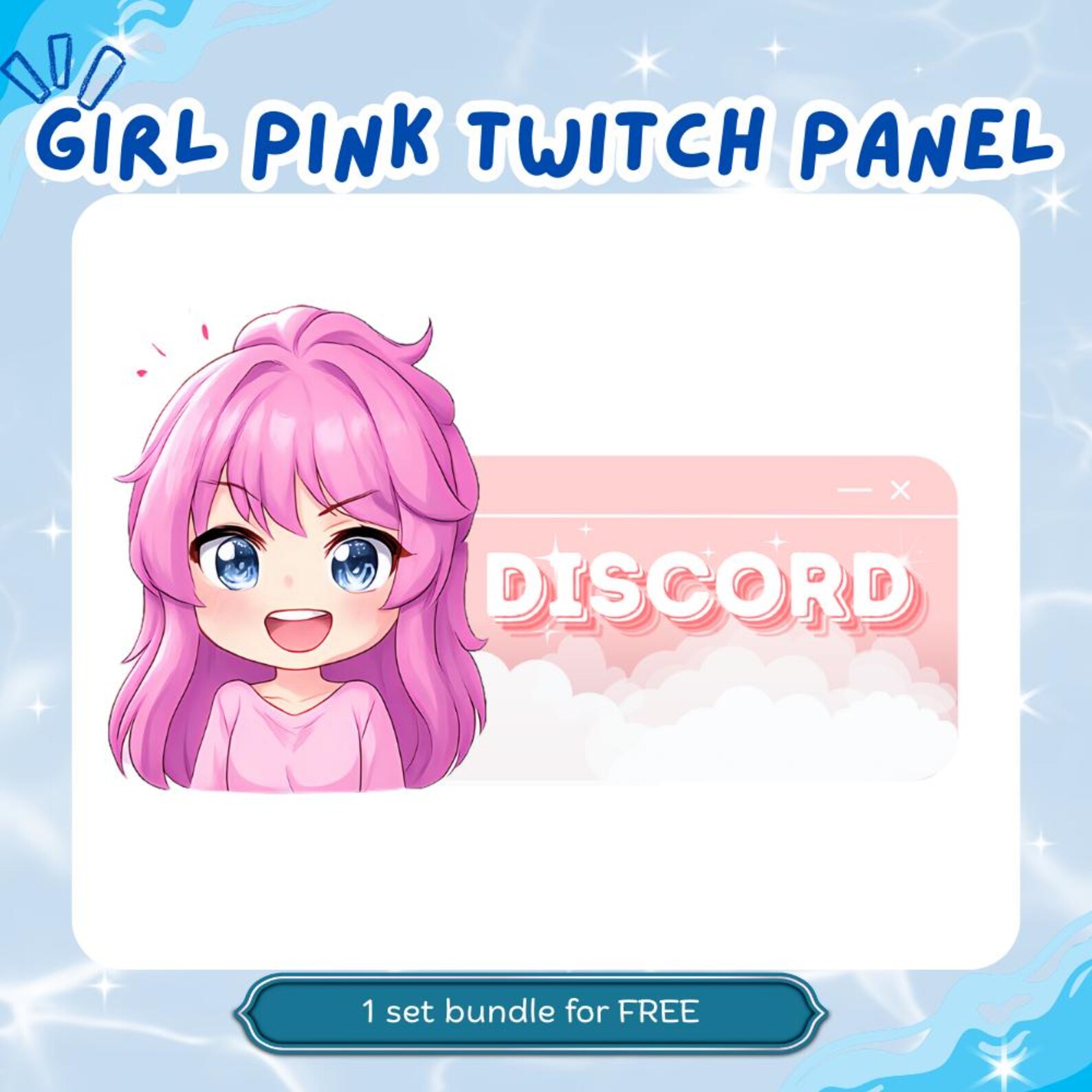 Blue Monster Twitch Panel Bundle – Cute Stream Panels for About Me ...