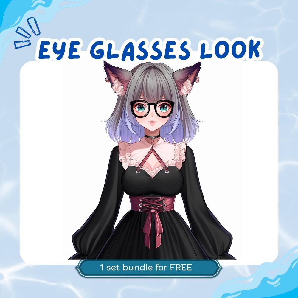 Cute Twitch Glasses PNG Pack | Vtuber Sunglasses Asset | Stream Overlay ...