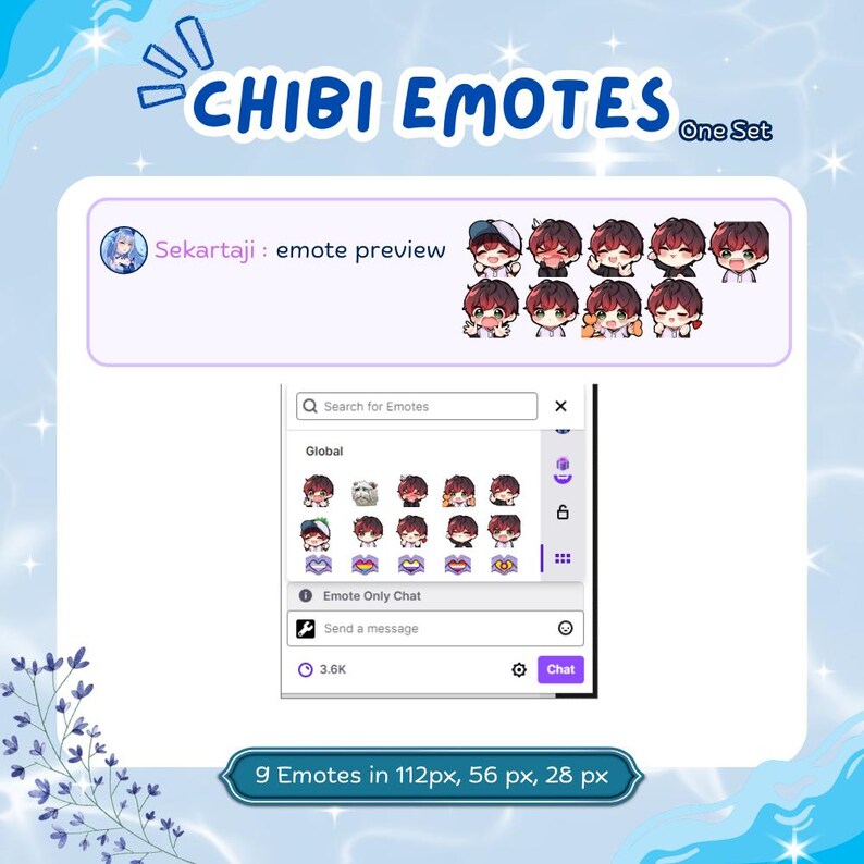 Chibi Cute Baseball Twitch Emote Pack, Twitch Emotes, Emoji Emote Pack ...