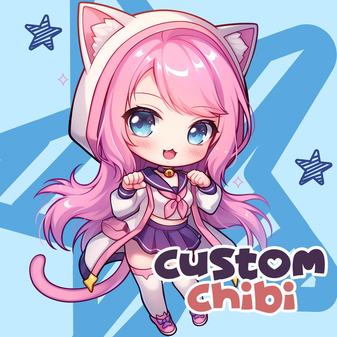 CUSTOM CHIBI, Chibi Character, Original Character, Chibi Pet, Chibi ...