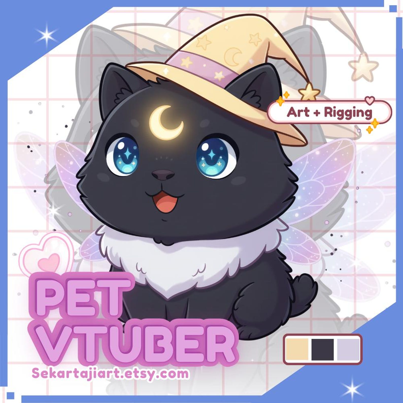 Custom Vtuber Pet Model – Live2d Animal Mascot, Pngtuber Reactive ...