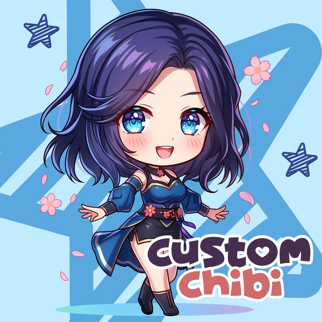CUSTOM CHIBI, Chibi Character, Original Character, Chibi Pet, Chibi ...