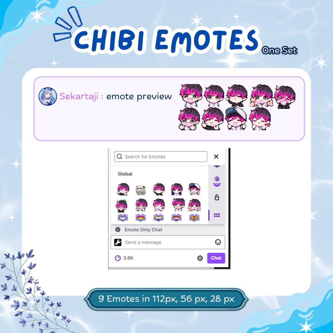 Chibi Cute Baseball Twitch Emote Pack, Boy Emotes, Streamer Emotes ...