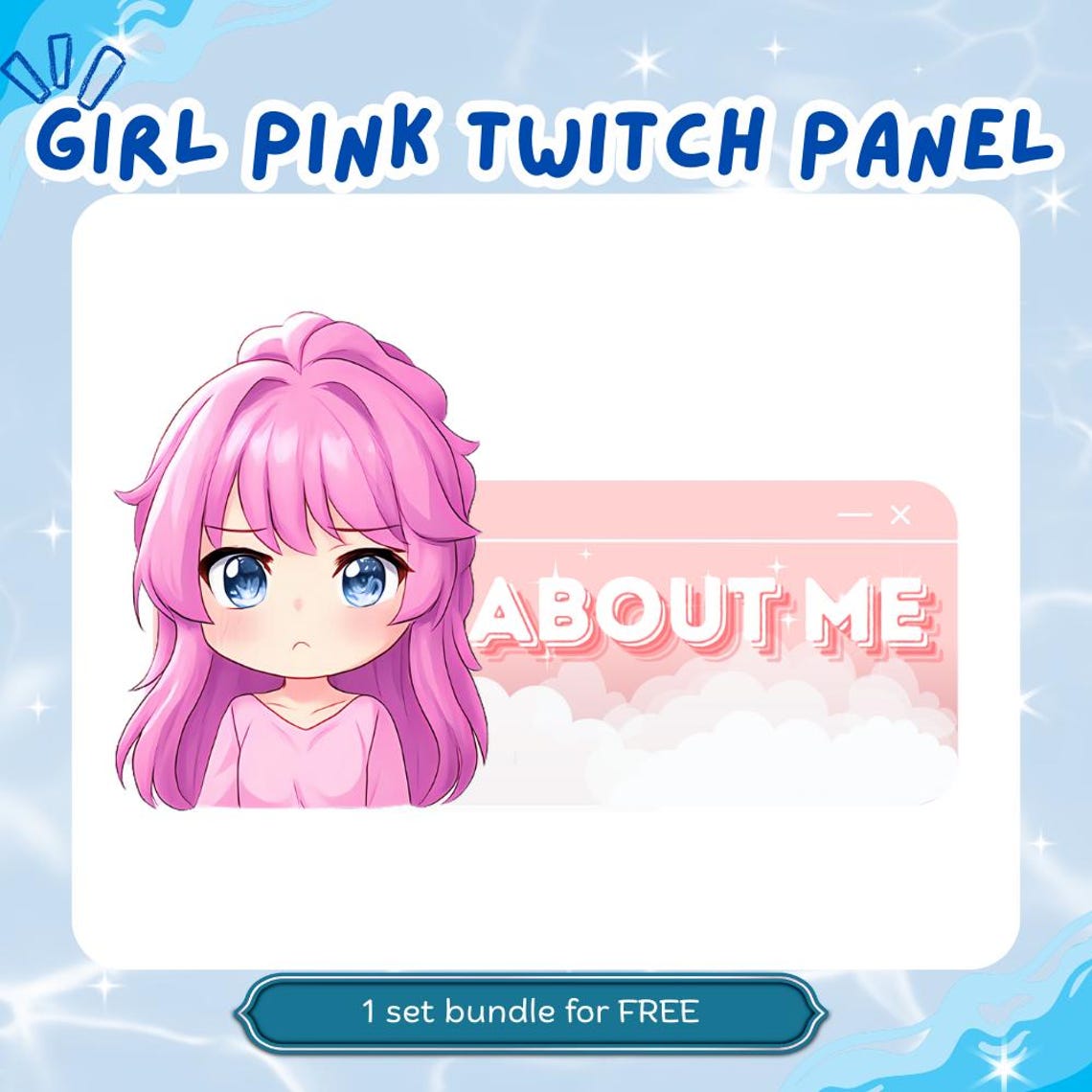 Blue Monster Twitch Panel Bundle – Cute Stream Panels for About Me ...