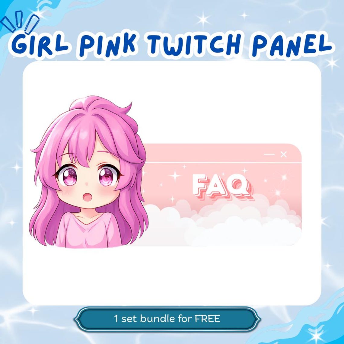 Blue Monster Twitch Panel Bundle – Cute Stream Panels for About Me ...