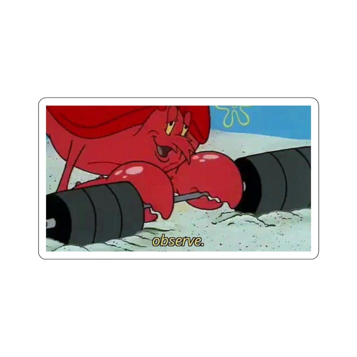 Larry the Lobster Observe Sticker - Etsy
