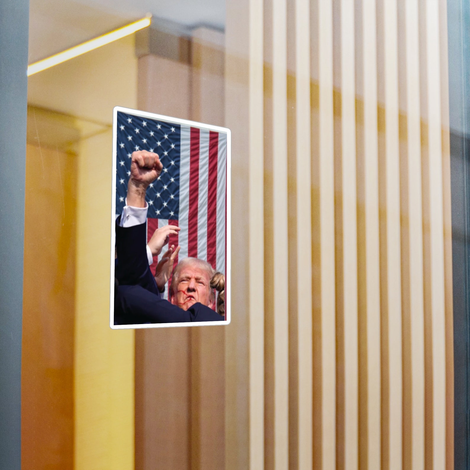 President Trump Sticker, MAGA Sticker, Trump Fist Raised Vinyl Decal ...