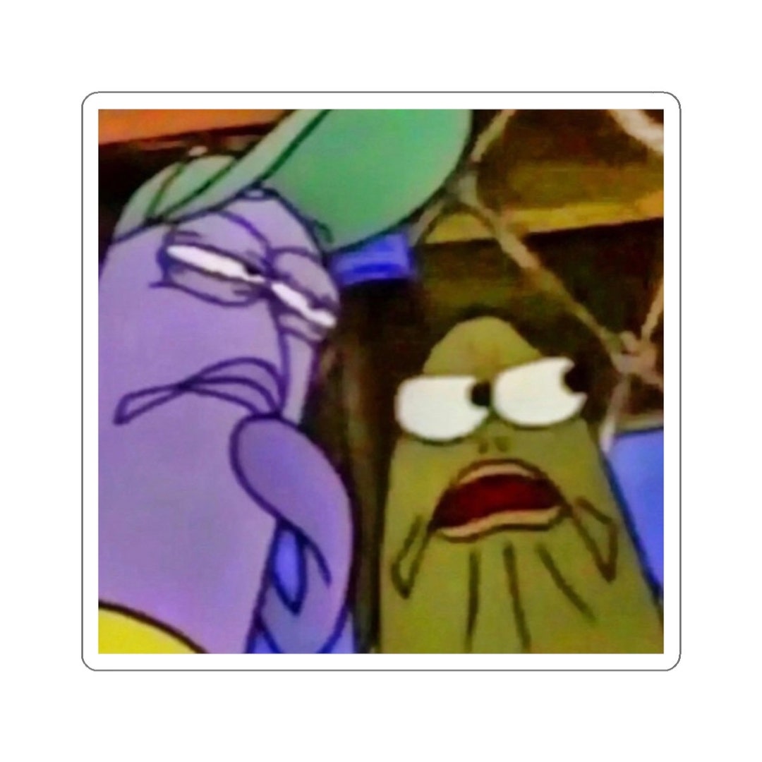 Offended Fish, Sponge Bob, Meme Sticker - Etsy