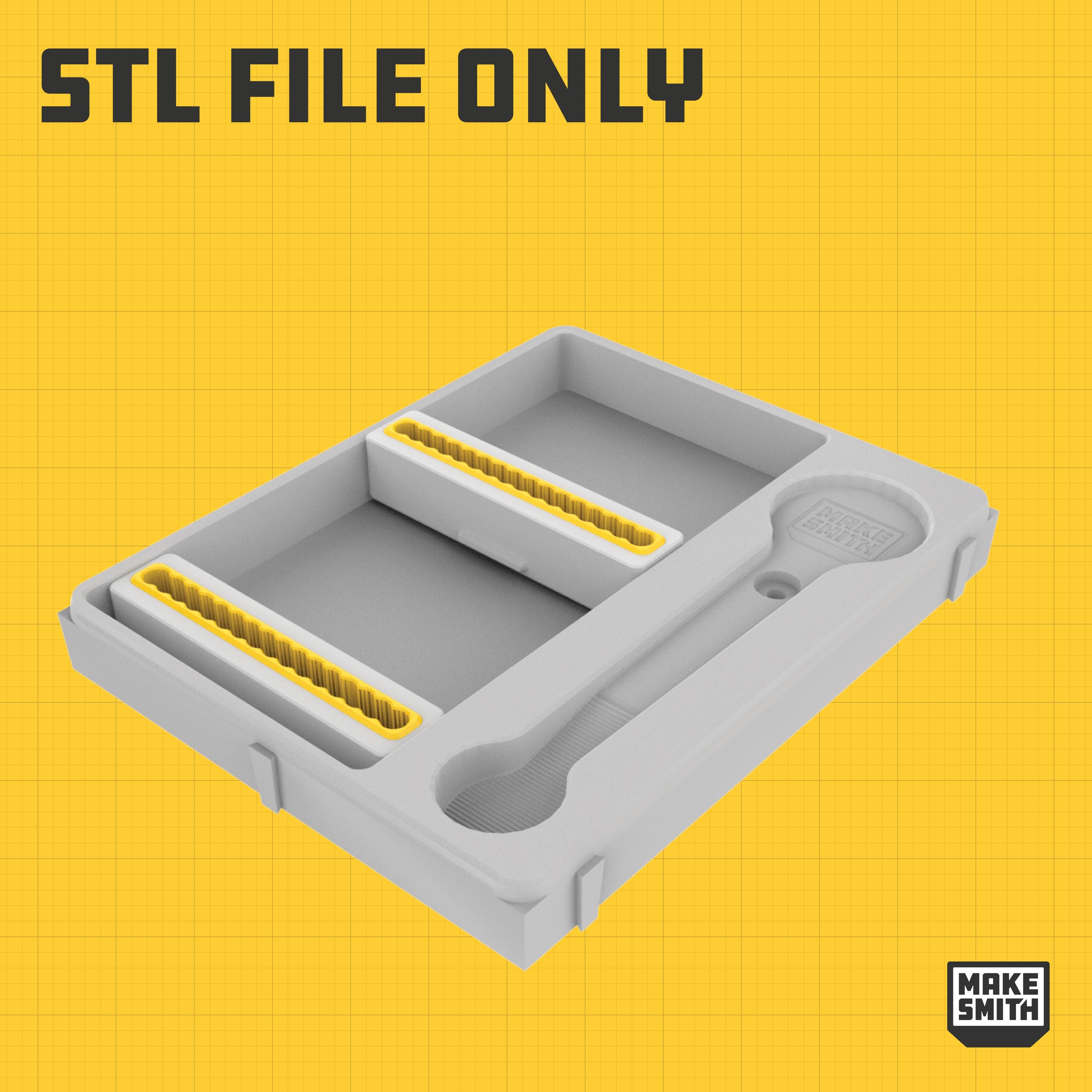 STL File – 1/4" Router Bit Organizer for Dewalt Tough Case | Bit ...