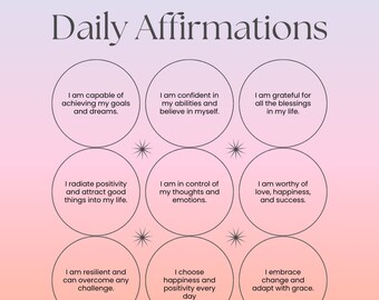 Pastel Daily Affirmations - Etsy