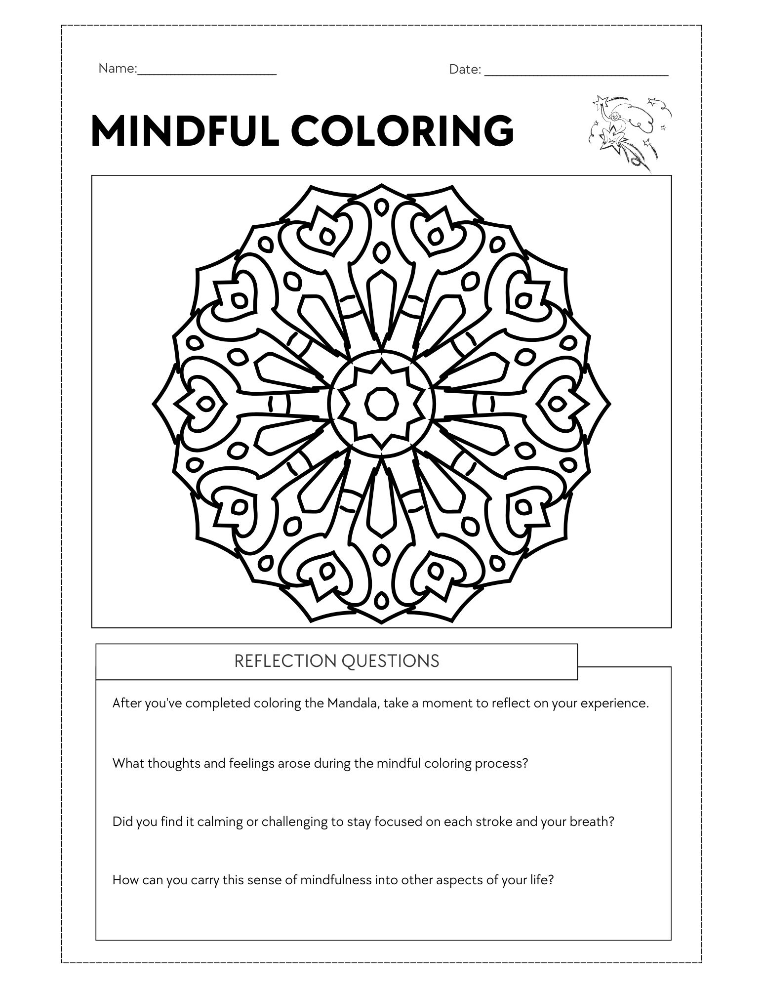 Mandala Adult Coloring Pages - Etsy