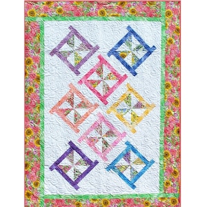 PINWHEEL POSIES Quilt Pattern - B J Q 115 --- Printable Pdf E-pattern ...