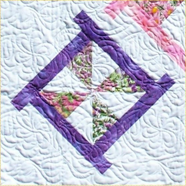 PINWHEEL POSIES Quilt Pattern - B J Q 115 --- Printable Pdf E-pattern ...