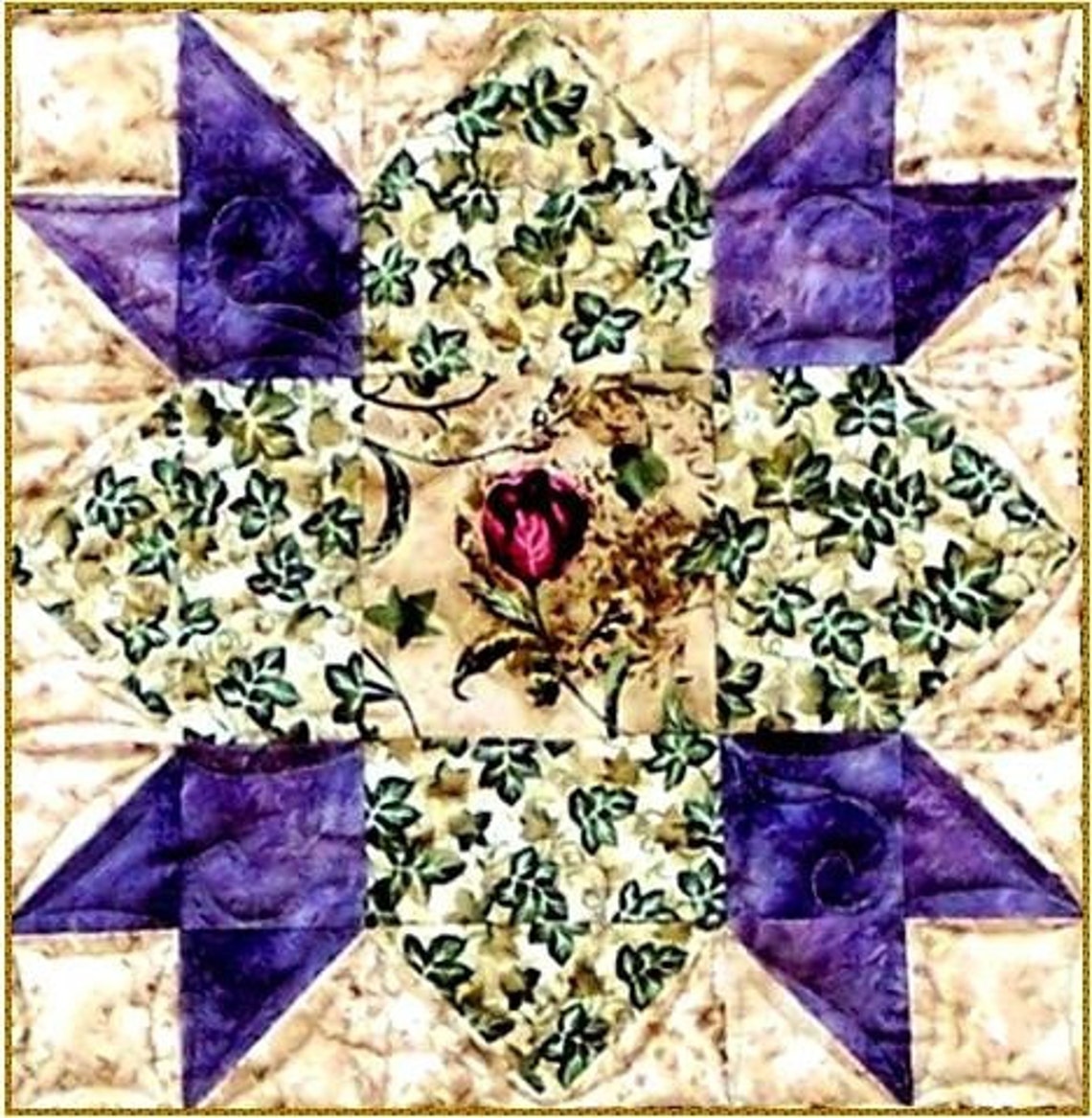 IVY IN My GARDEN Quilt E-pattern - B J Q 102 --- Printable Download Pdf ...