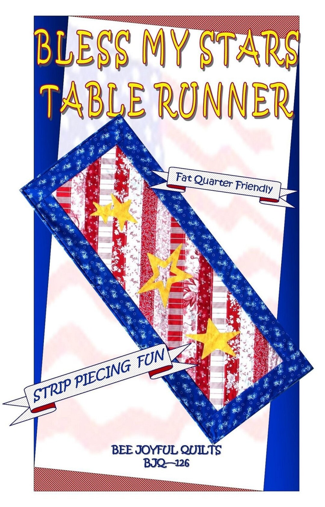 BLESS MY STARS Table Runner Pattern - B J Q 126 --- Printable Download ...