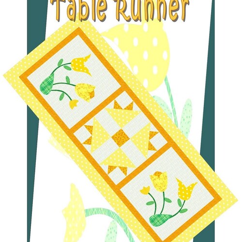 Spring Tulips Table Runner & Placemats PDF Quilt Pattern - Etsy