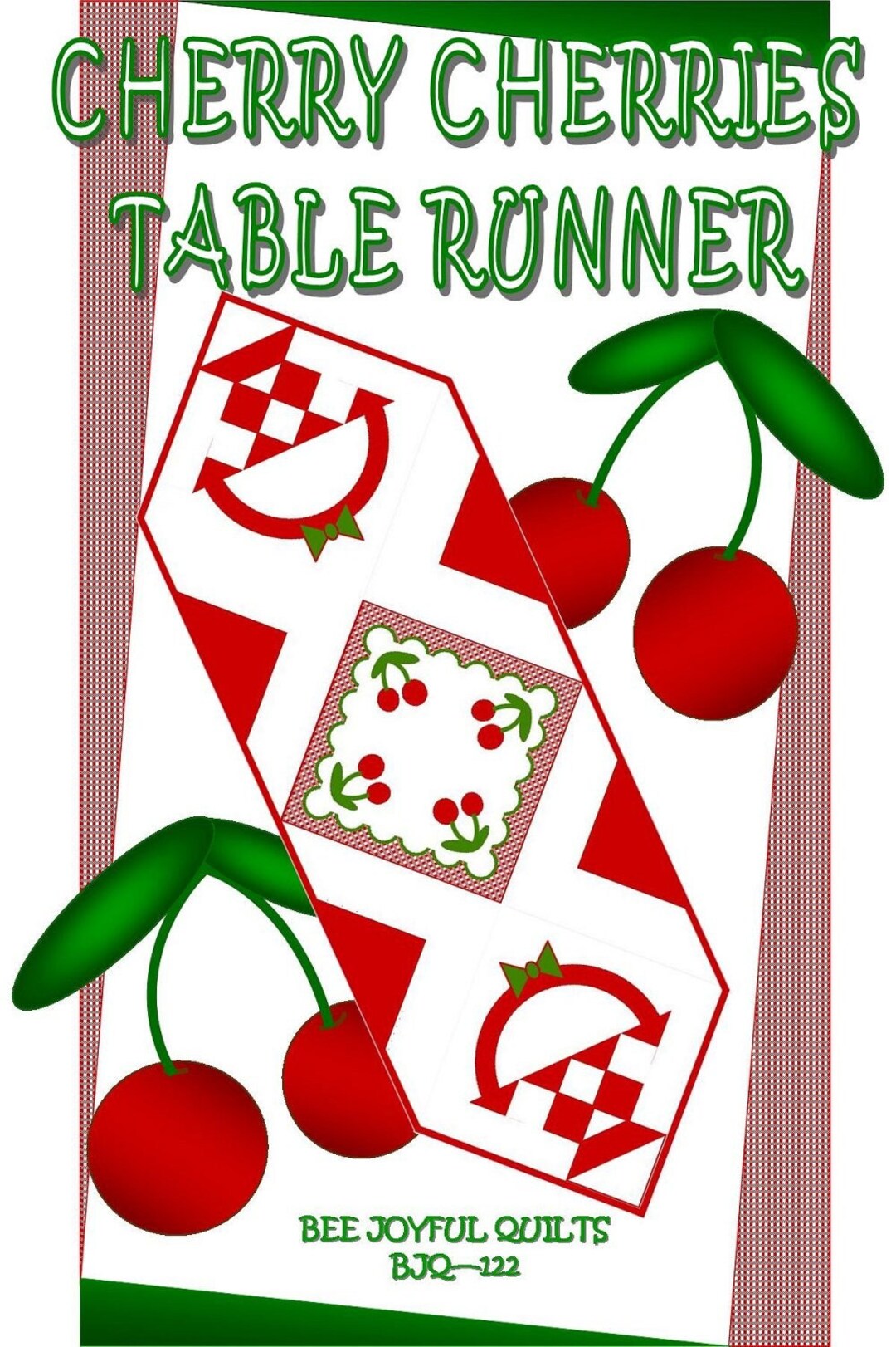 CHEERY CHERRIES Table Runner Pattern - B J Q 122 --- Printable Download ...