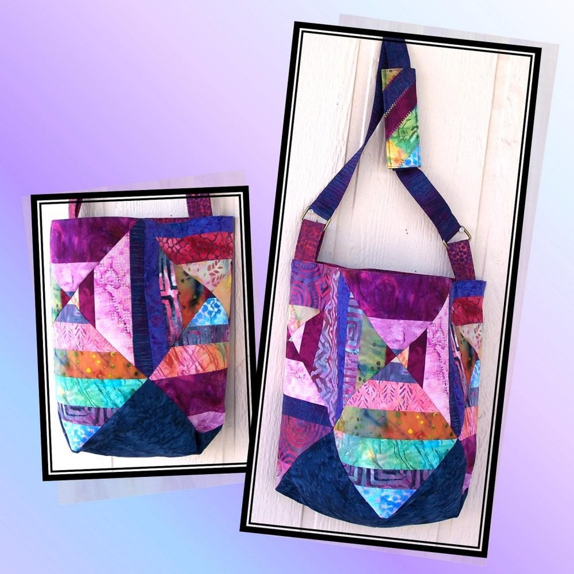 DONT WORRY, Be HIPPY Tote Bag Pattern - B J Q 124 --- Printable ...