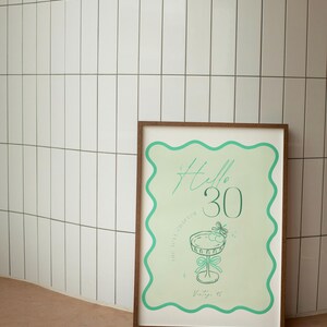 Editable Hello Thirty Canva Pro Welcome Sign Template, Birthday Party ...