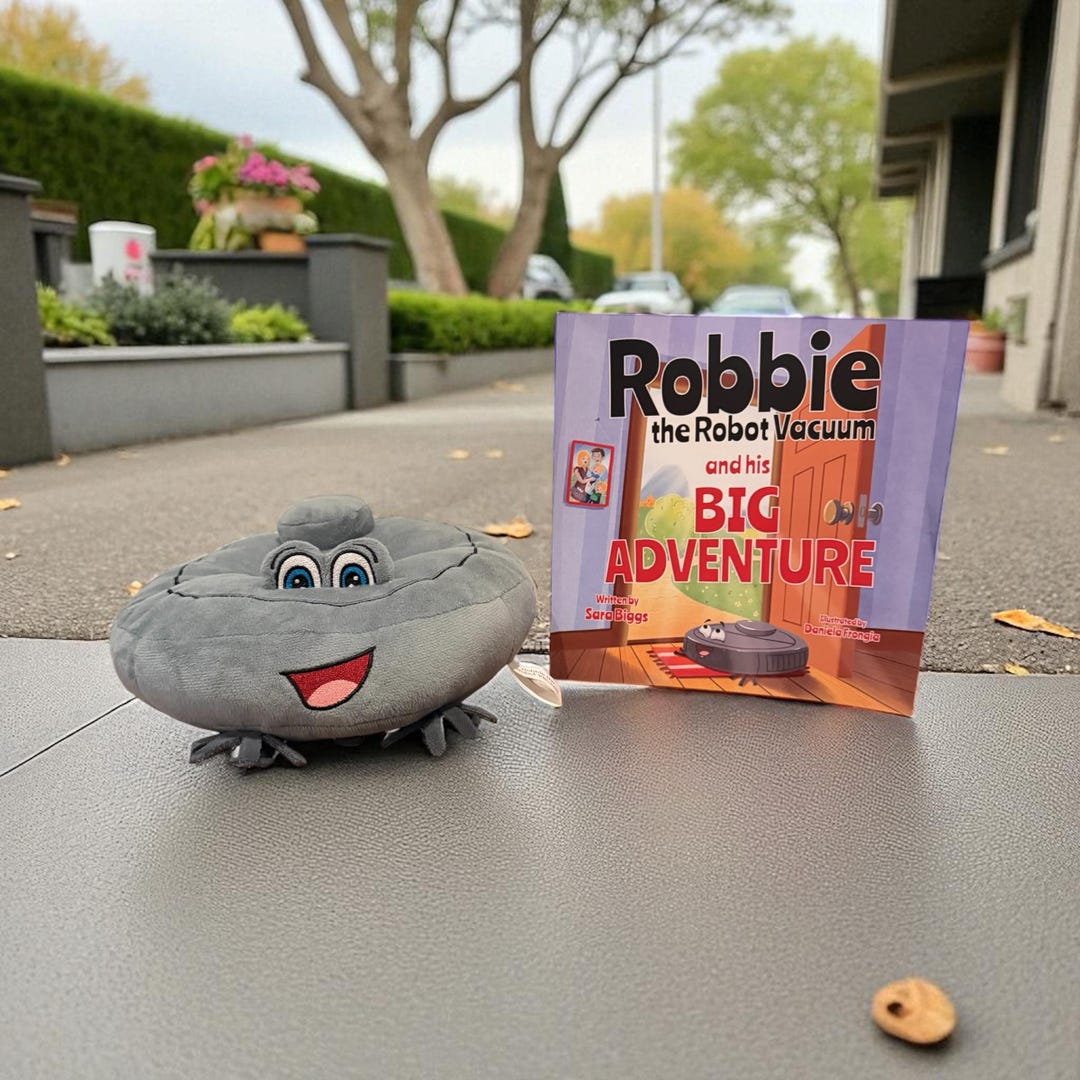 Robbie the Robot Vacuum Book & Plush Toy Set - Etsy