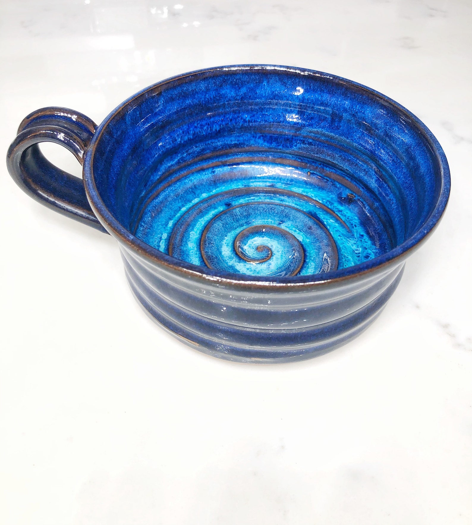 Royal Blue Soup Cup FREE Shipping - Etsy