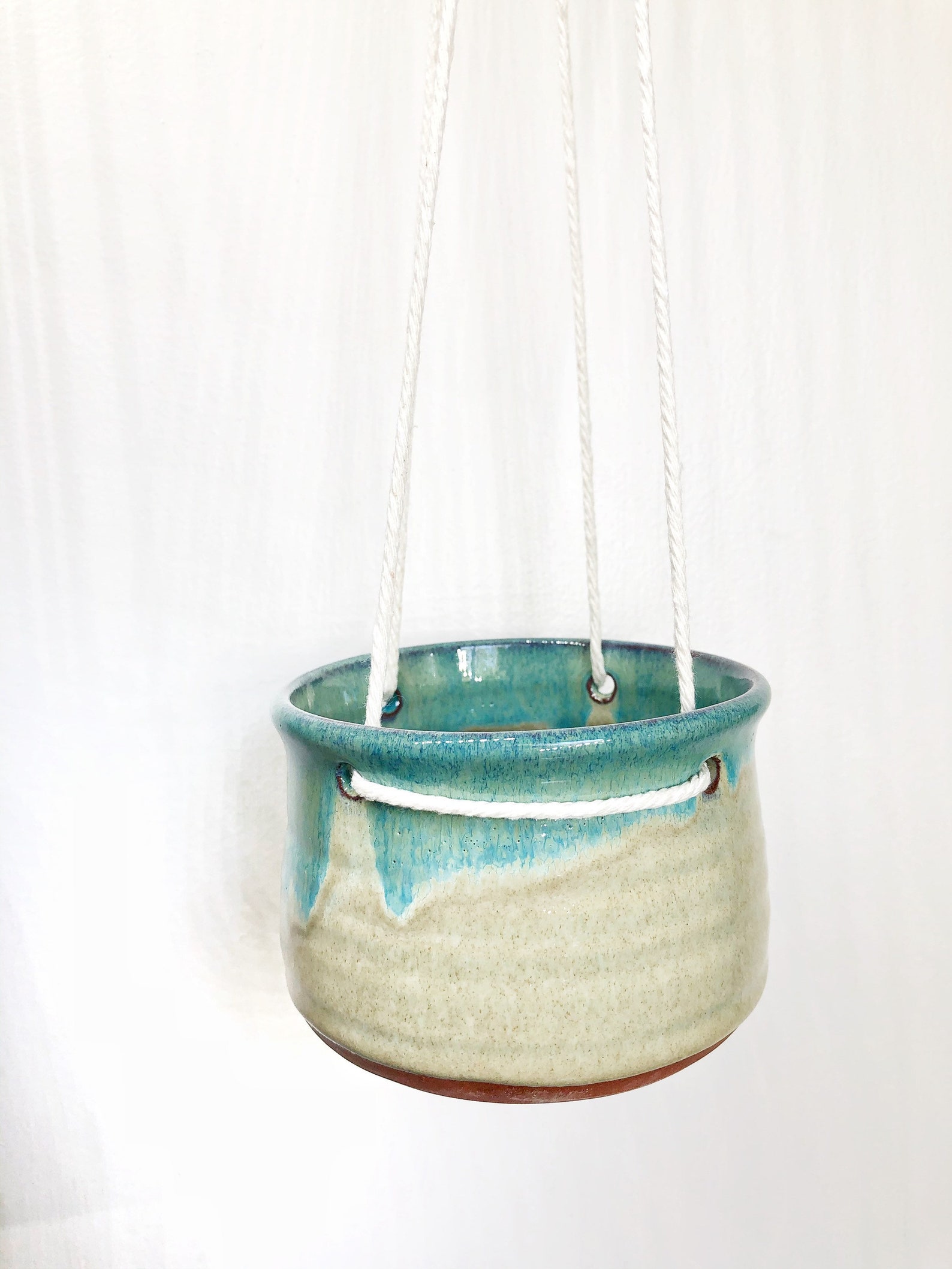 Medium Sized Hanging Pottery House Planter ships Free - Etsy
