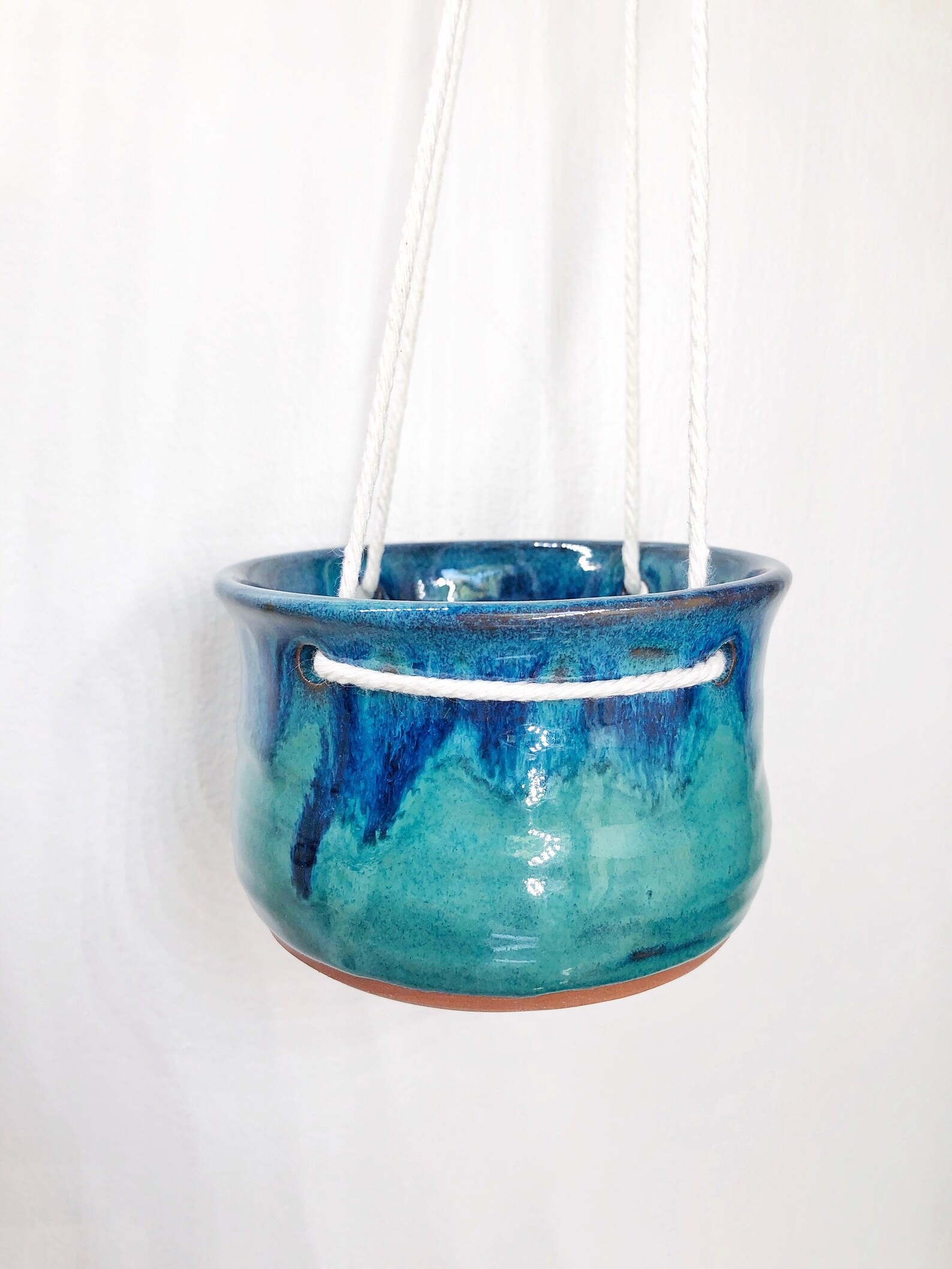 Medium Sized Hanging Pottery House Planter ships Free - Etsy