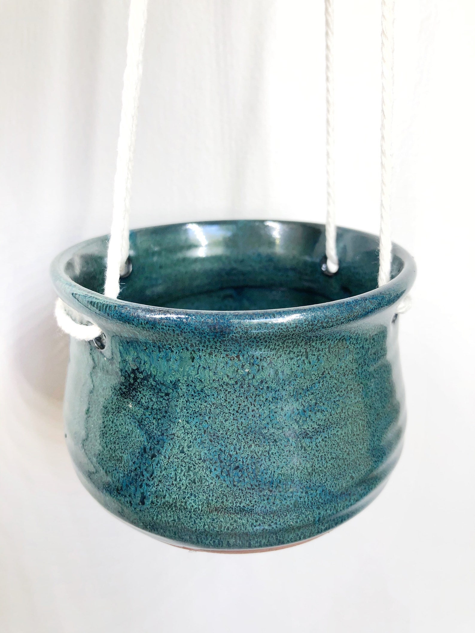 Medium Sized Hanging Pottery House Planter ships Free - Etsy