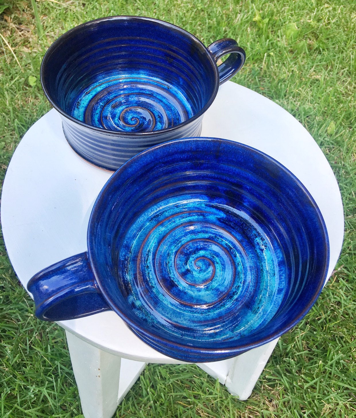 Royal Blue Soup Cup FREE shipping | Etsy