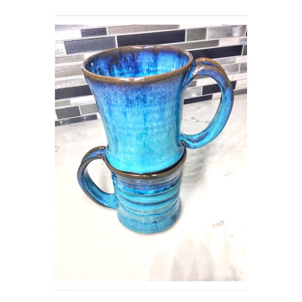 Turquoise Mugs - Etsy