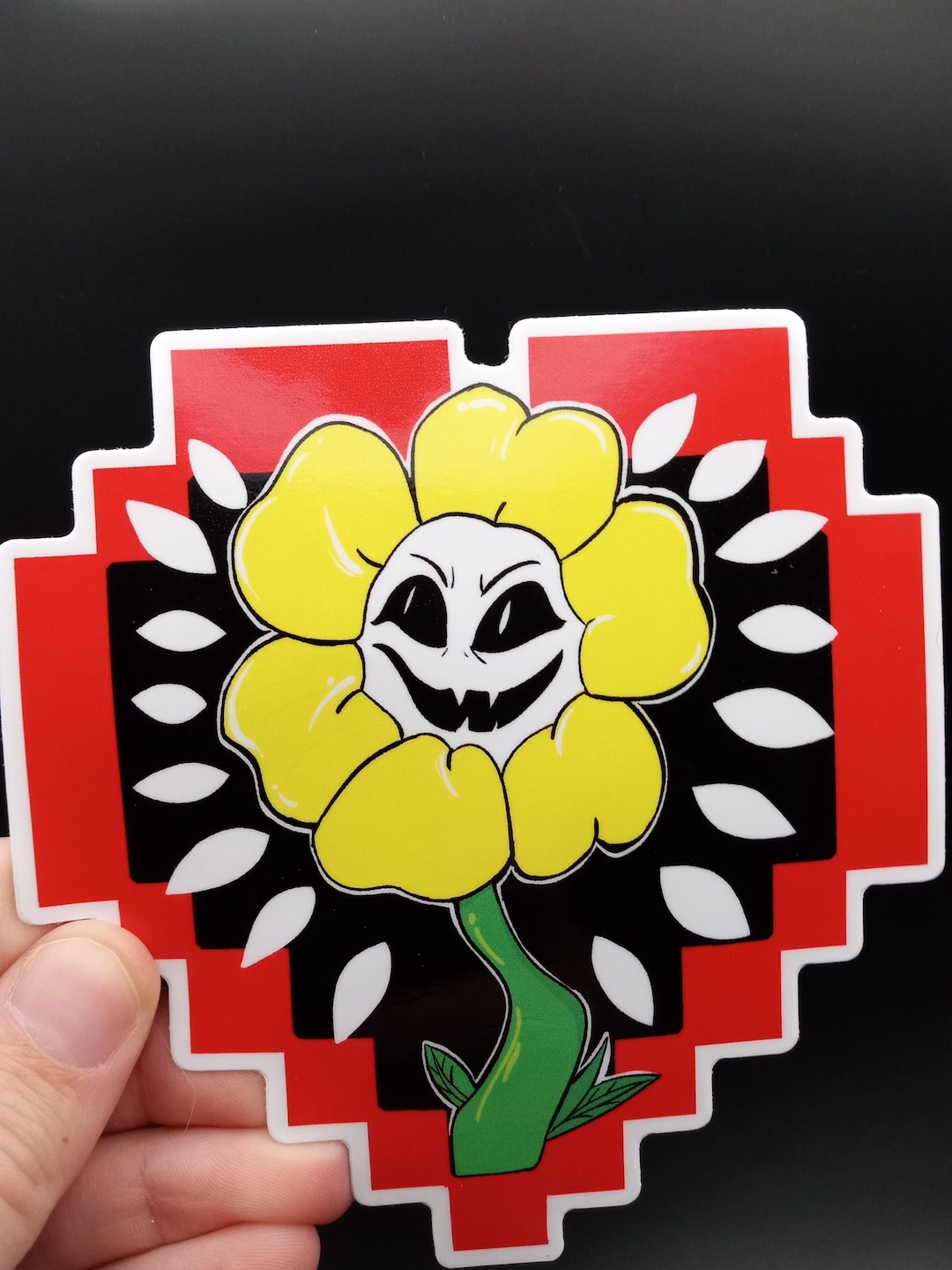 Flowey the Flower Sticker- Waterproof Stickers- - Etsy