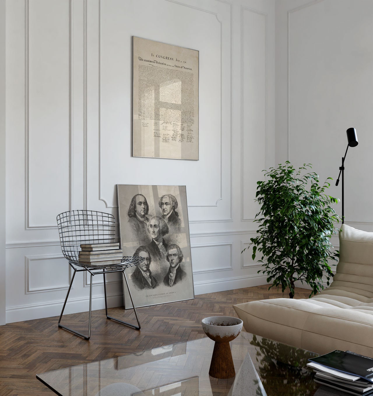 The Declaration of Independence US Patriotic Wall Art Decor Premium ...