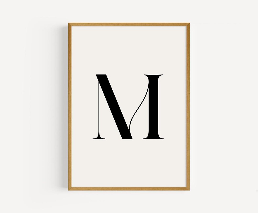 Personalized Initial Wall Art | Customizable Monogram Print ...
