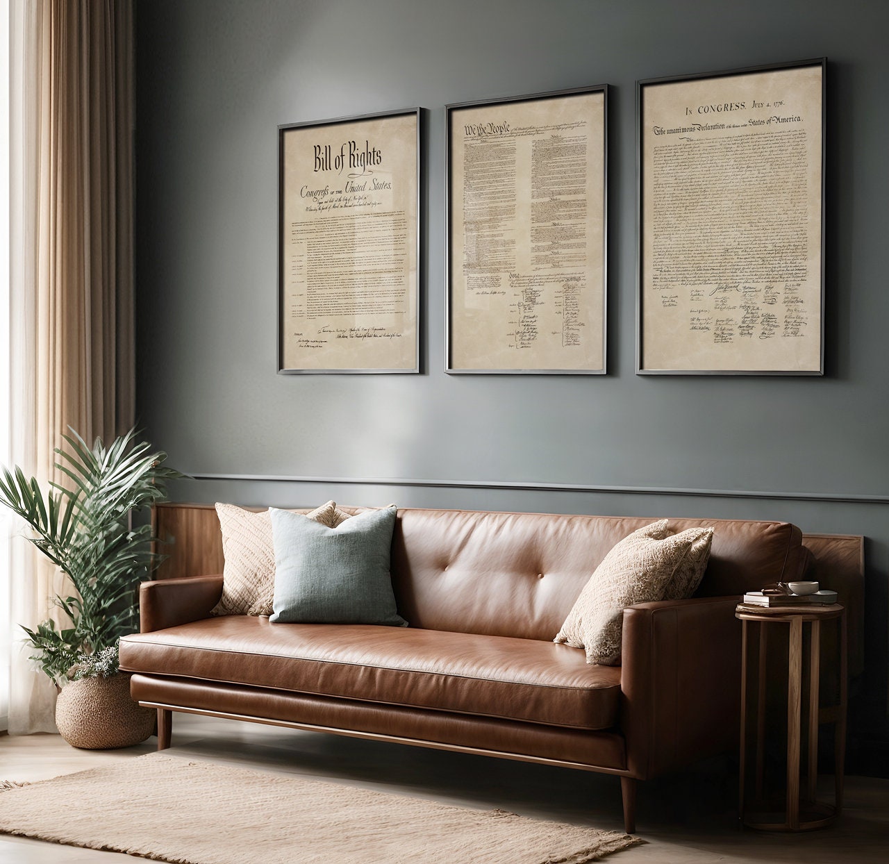 The Declaration of Independence US Patriotic Wall Art Decor Premium ...