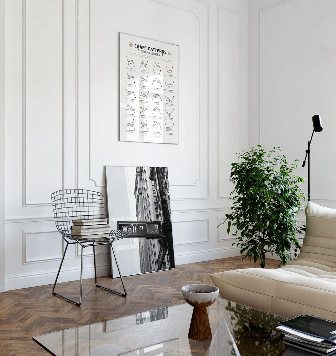 Chart Patterns Cheat Sheet Poster | Forex Technical Analysis Wall Art ...