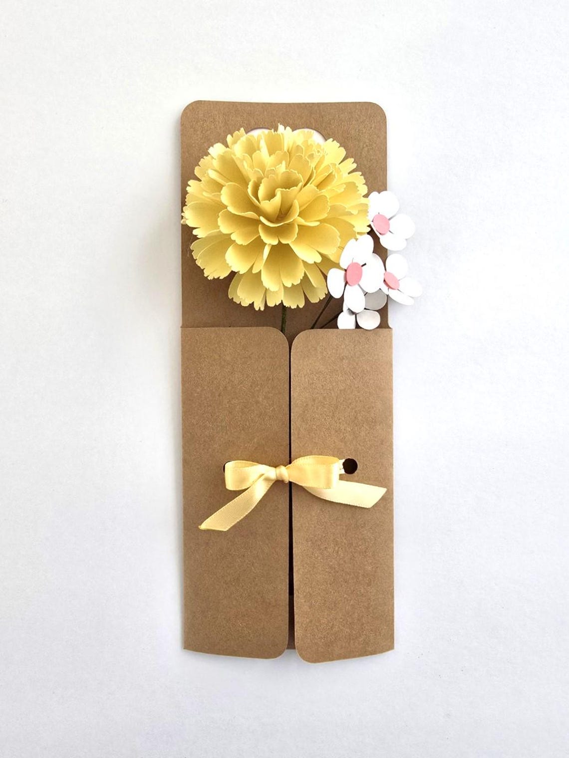 Carnation Flower Gift Card Holder - Etsy