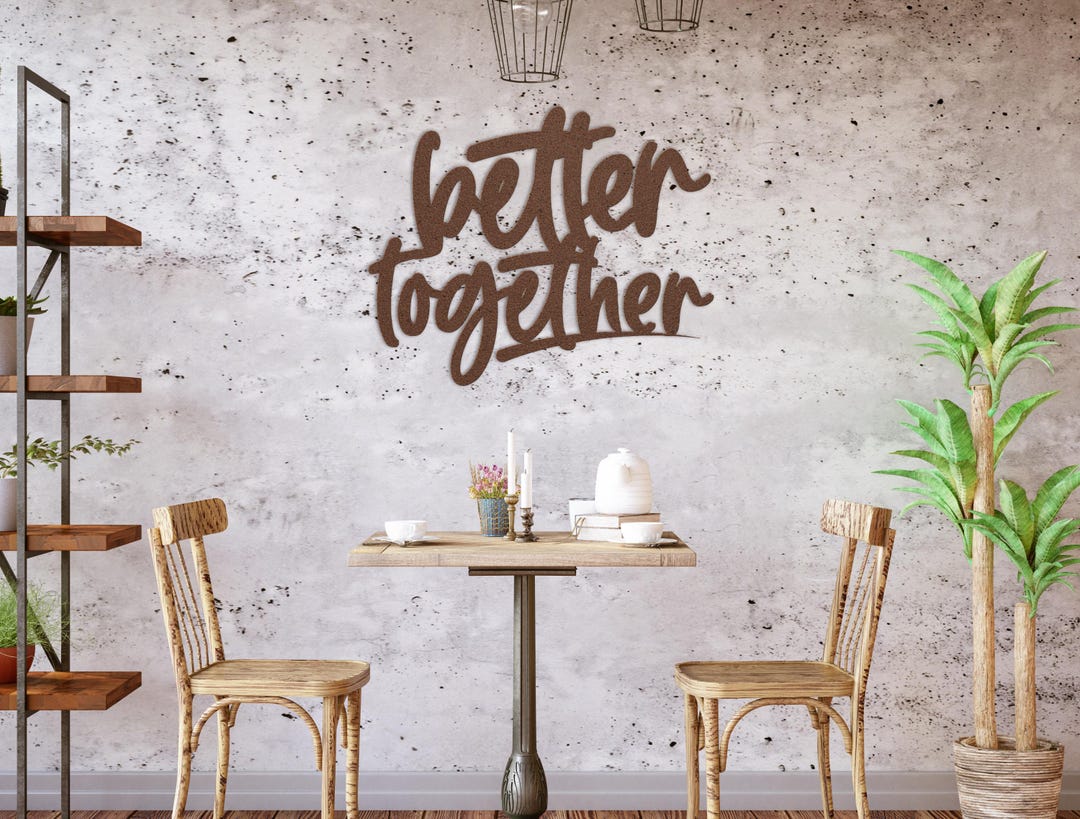 Better Together Metal Wall Art Family Home Metal Wall Decor for Couples ...