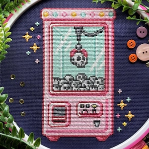 Creepy Claw Machine Cross Stitch Pattern PDF - Haunted Claw Crane ...