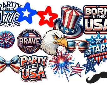 Printable 4th of July Photo Booth Props: independence DAY Props 4th of ...