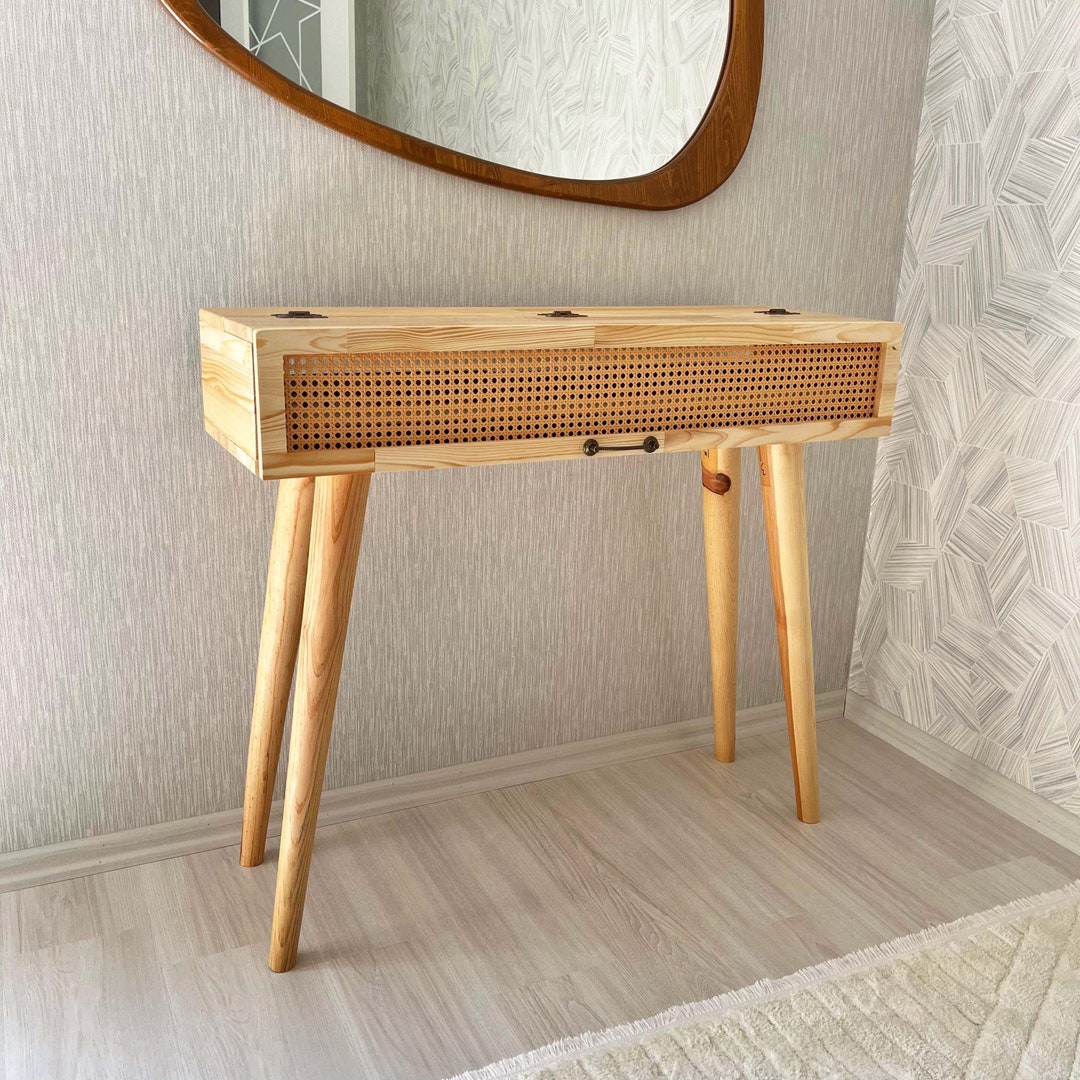 Piano Keyboard Stand With Rattan Decor, Customizable Dimensions - Etsy