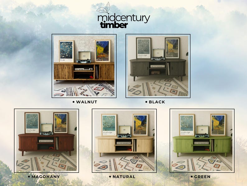 Handcrafted Media Console Cabinet, Sliding Tambour Door Tv Stand ...