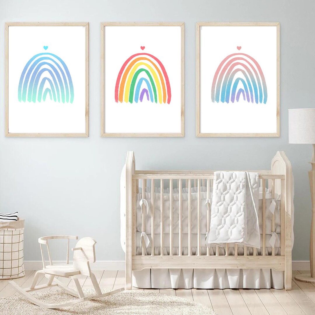Printable Rainbow Set, Rainbow Nursery Art, Rainbow Preschool Art ...