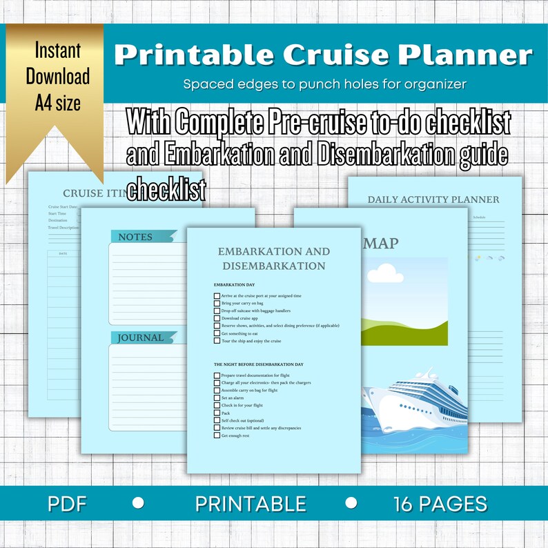 Printable Cruise Planner, Cruise Checklist, Cruise Preparation, Packing ...